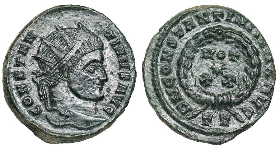 Constantine I VOT XX from Ticinum...radiate | Roman Imperial Coins