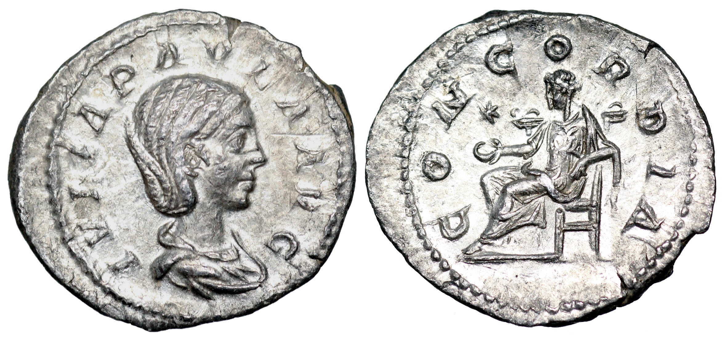Julia Paula CONCORDIA from Rome | Roman Imperial Coins