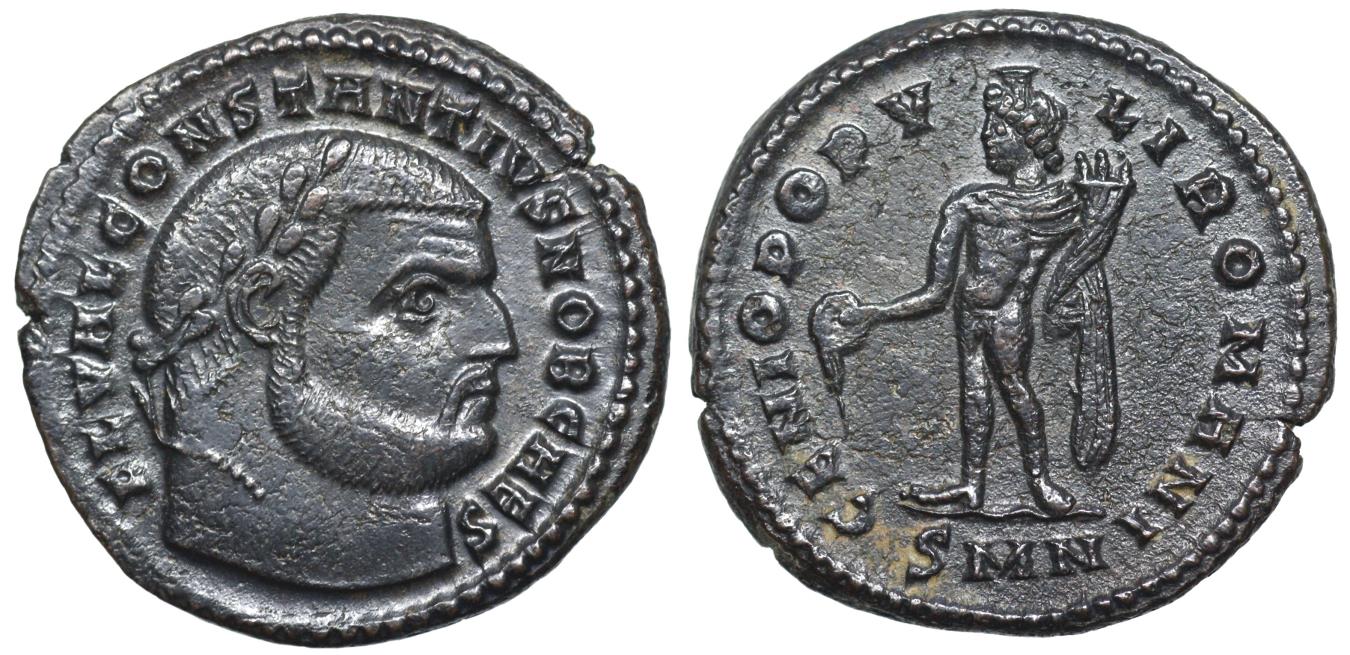 Constantius I GENIO POPVLI ROMANI from Nicomedia | Roman Imperial Coins