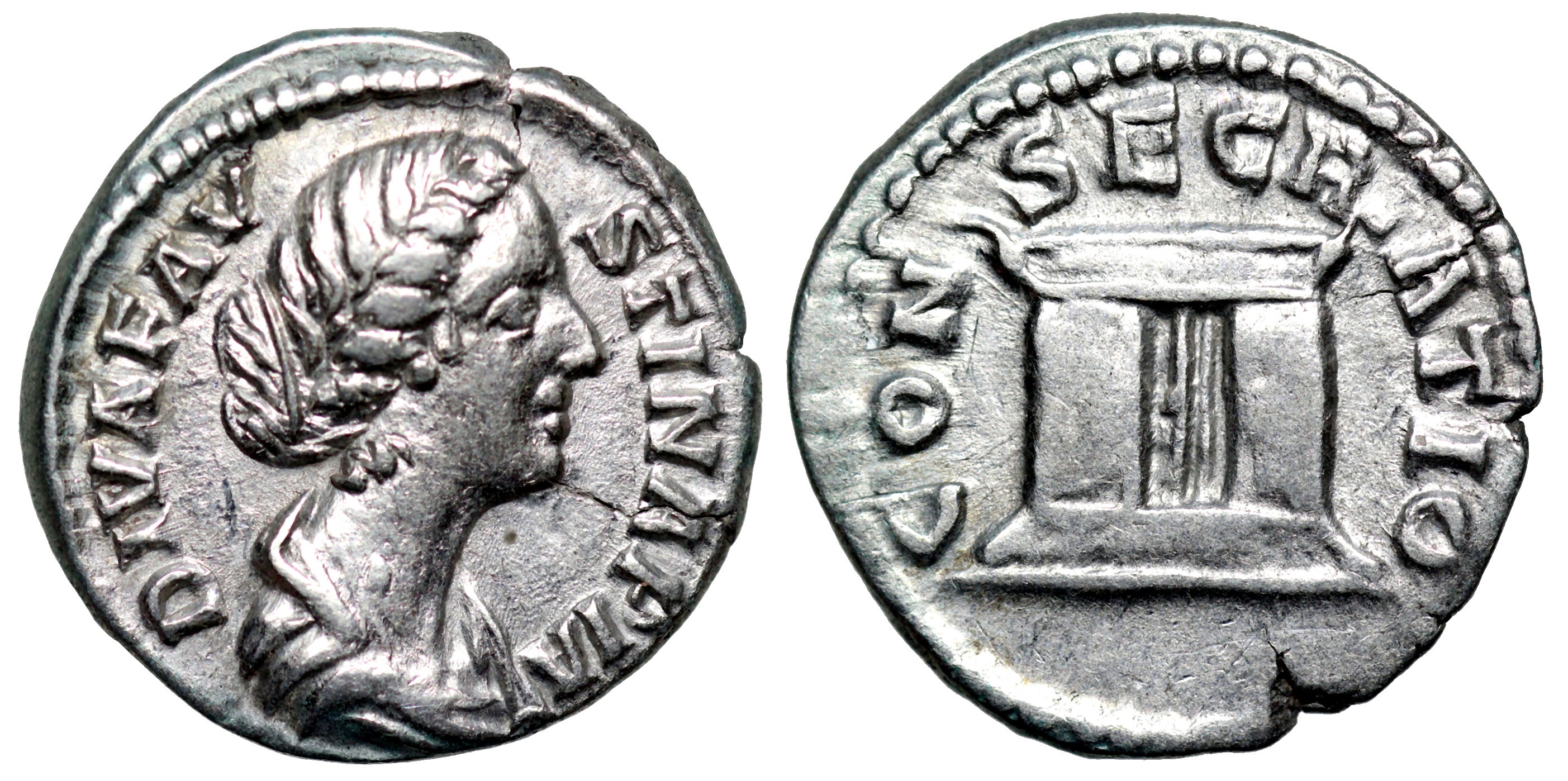 Faustina II CONSECRATIO from Rome | Roman Imperial Coins