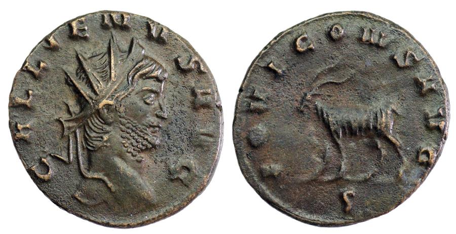 Gallienus IOVI CONS AVG goat from Rome | Roman Imperial Coins