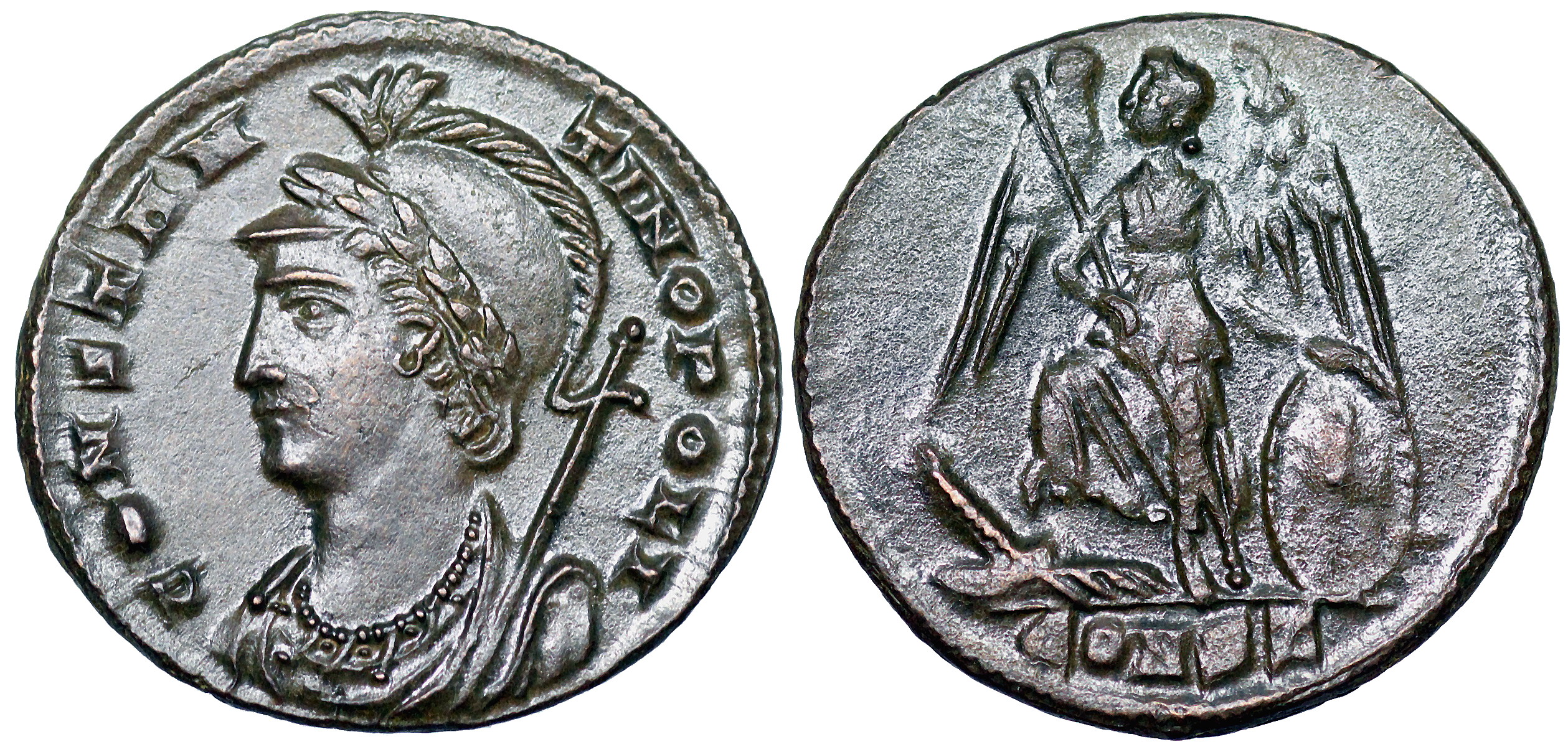Constantinopolis victory on prow from Constantinople | Roman Imperial Coins
