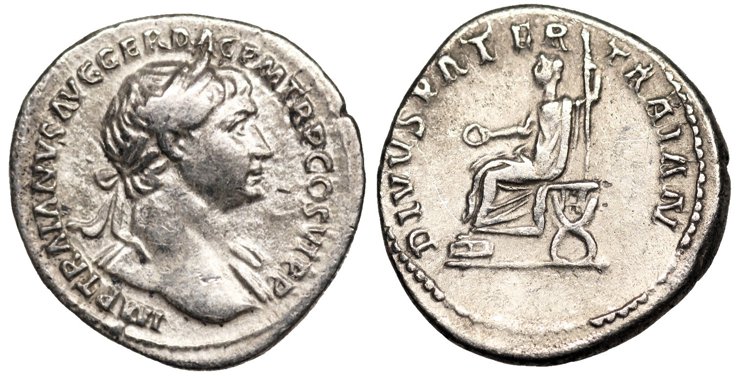 Trajan DIVVS PATER TRAIAN…reverse with Trajan’s father | Roman Imperial ...