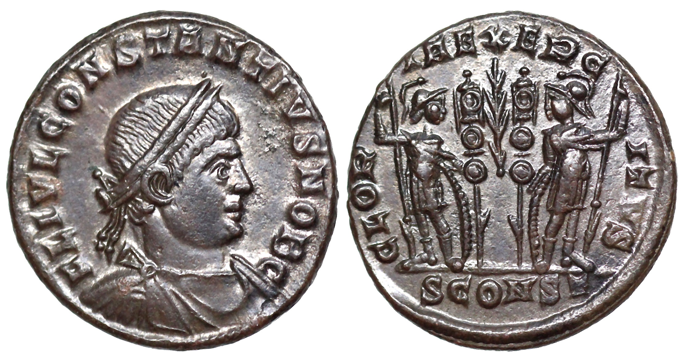 Constantius II GLORIA EXERCITVS from Arles | Roman Imperial Coins