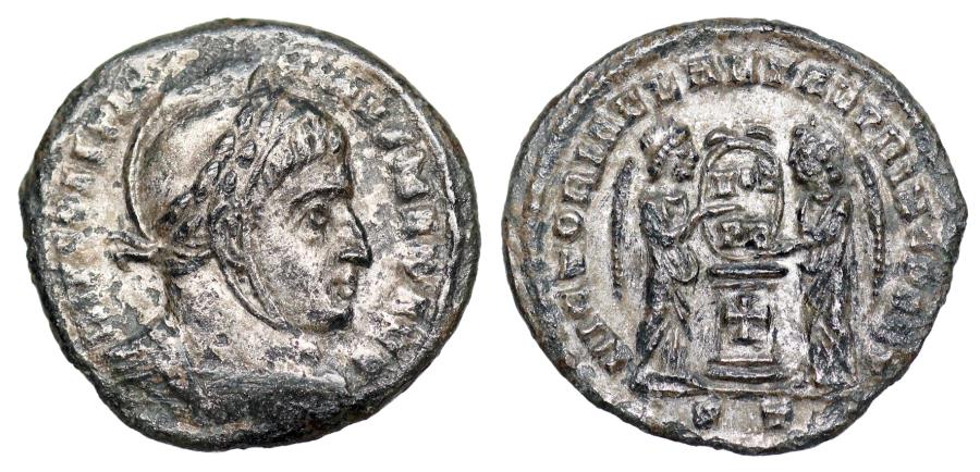 Constantine I VLPP from Ticinum...cross on altar | Roman Imperial Coins