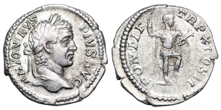 Caracalla PONTIF TR P X COS II; Emperor reverse from Rome | Roman ...