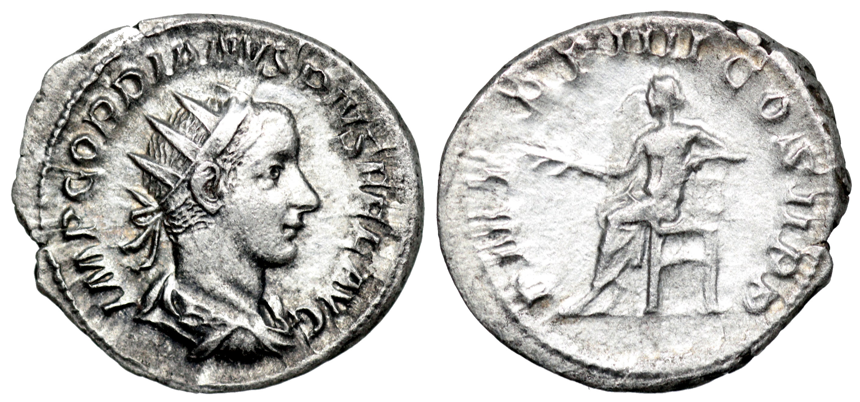 Gordian III P M TR P IIII COS II P P; Apollo from Rome | Roman Imperial ...