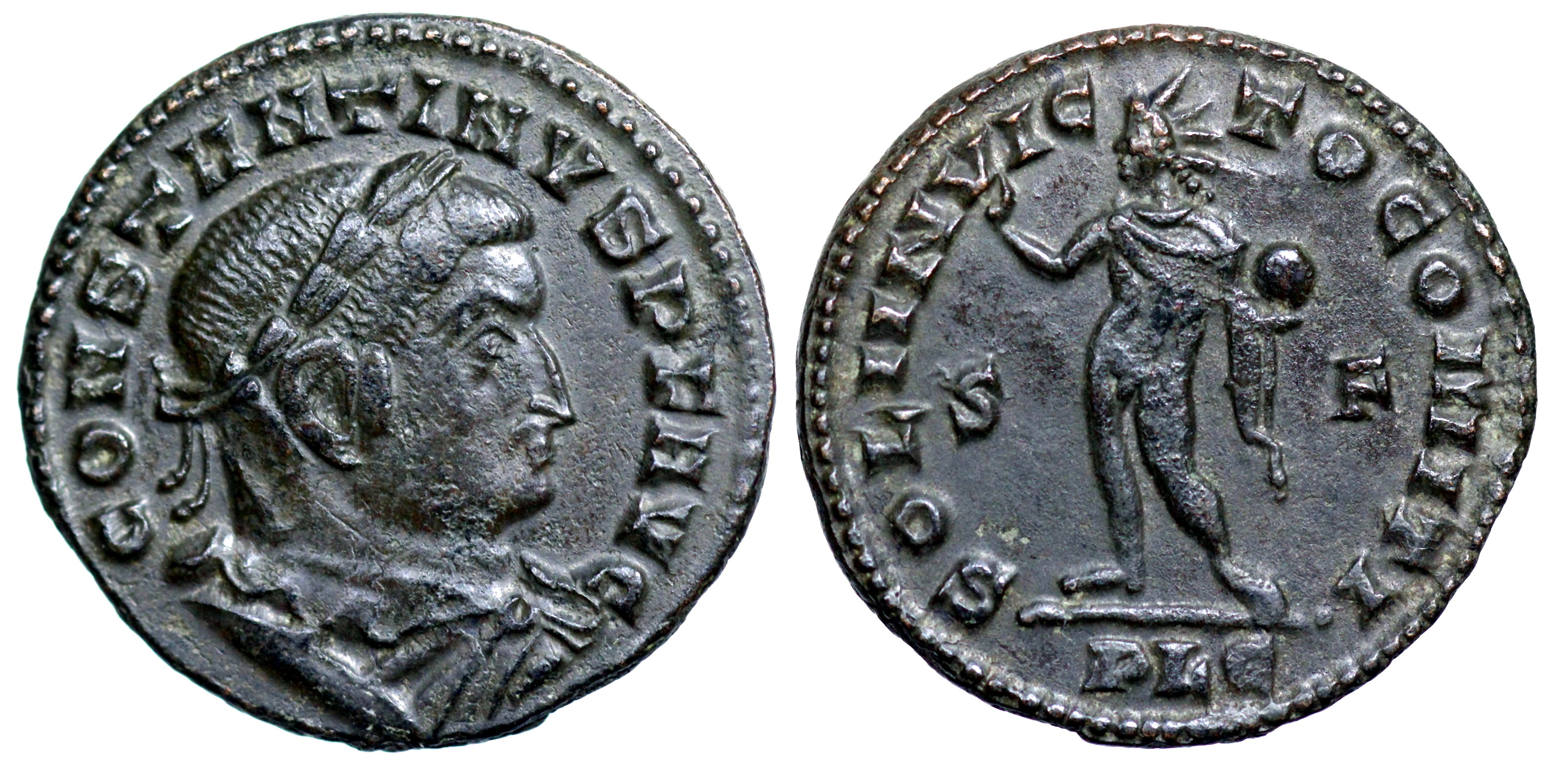 Constantine I SOLI INVICTO COMITI from Lyon | Roman Imperial Coins
