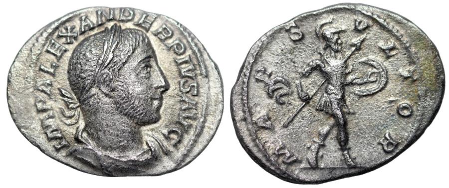 Severus Alexander MARS VLTOR; Mars from Rome | Roman Imperial Coins