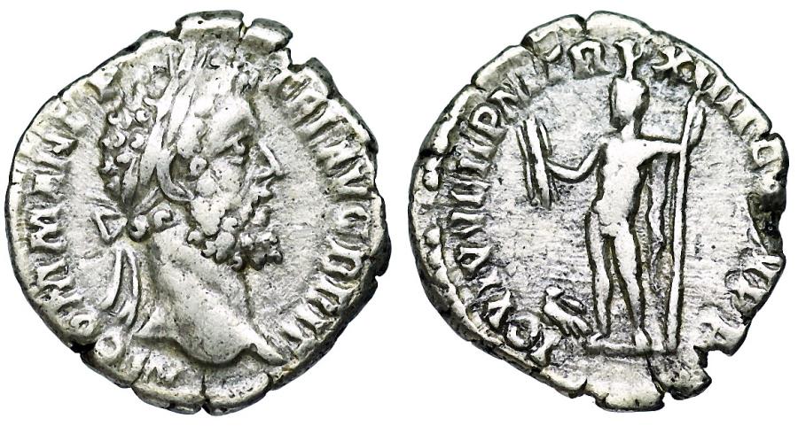 Commodus denarius with Jupiter reverse from Rome | Roman Imperial Coins