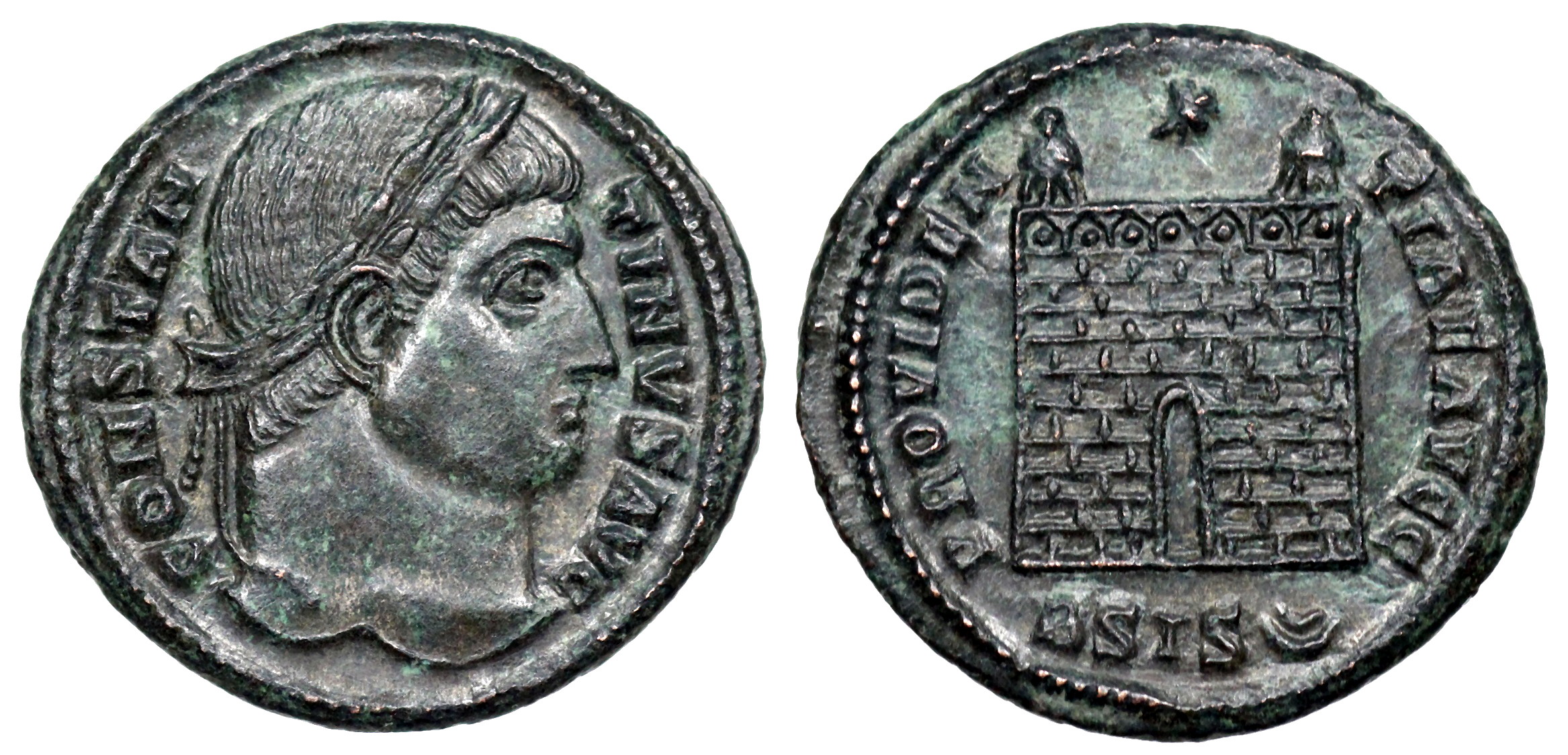Constantine I campgate from Siscia | Roman Imperial Coins
