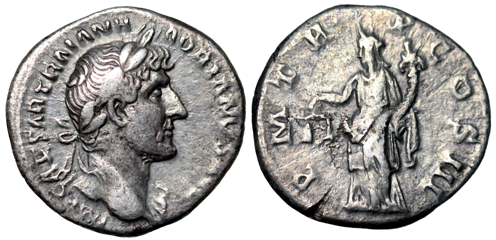 Hadrian P M TR P COS III; Aequitas from Rome | Roman Imperial Coins