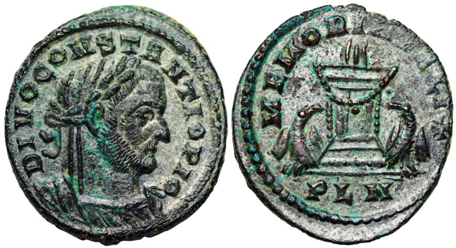 Constantius I MEMORIA FELIX posthumous issue from London | Roman ...