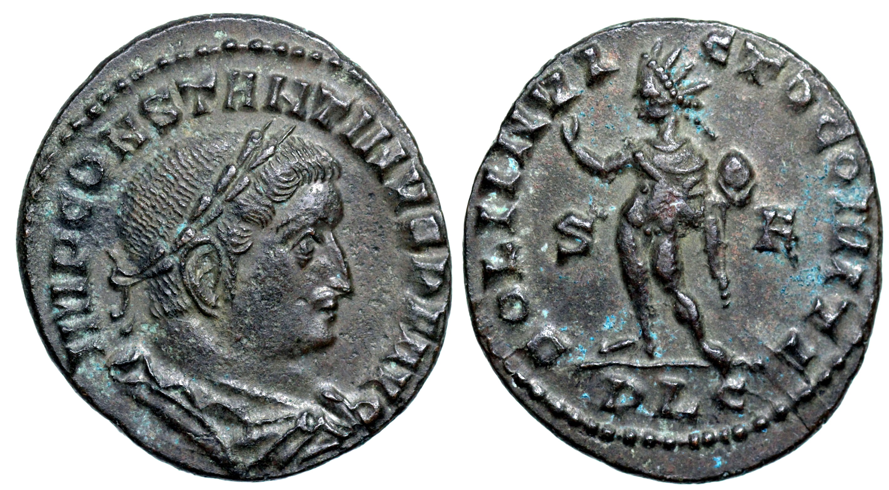Constantine I SOLI INVICTO COMITI from Lyon | Roman Imperial Coins
