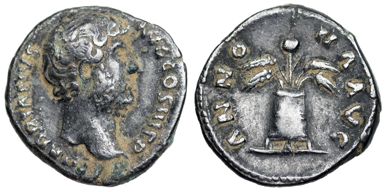 Hadrian ANNONA AVG modius with corn ears and poppy from Rome | Roman ...
