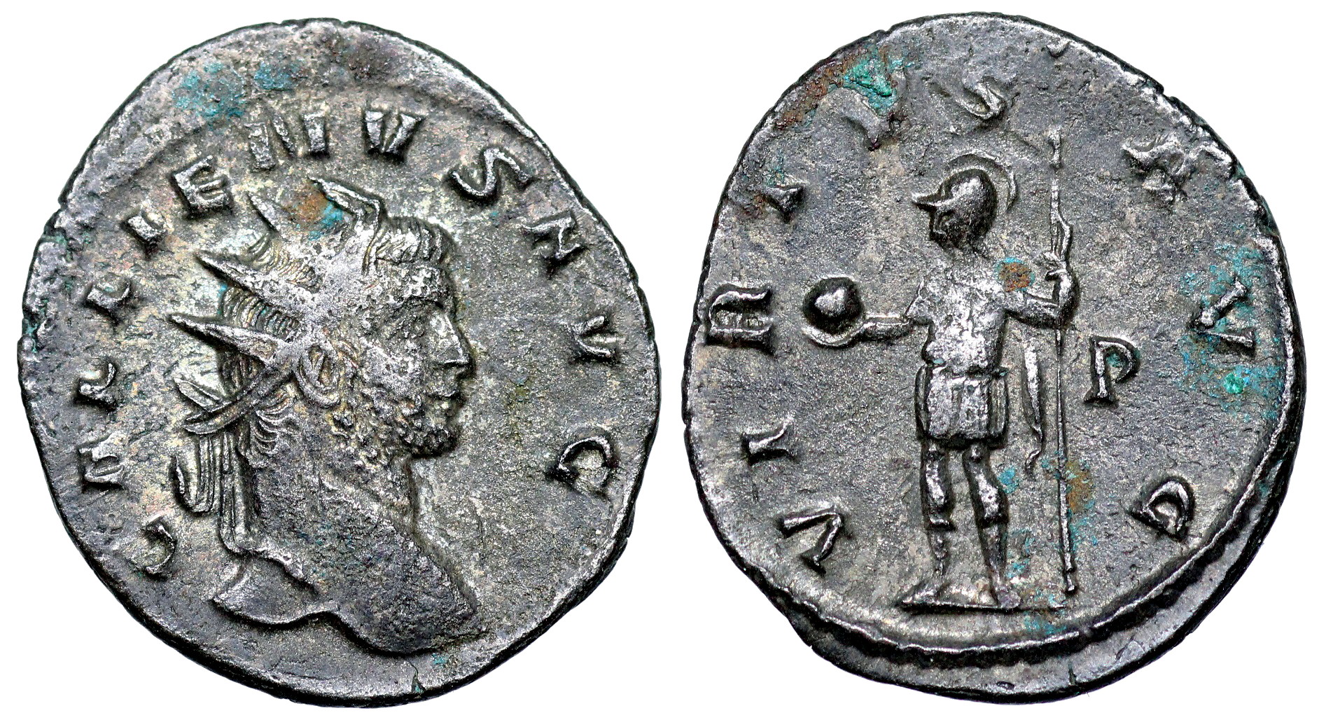 Gallienus VIRTVS AVG; Mars from Rome | Roman Imperial Coins