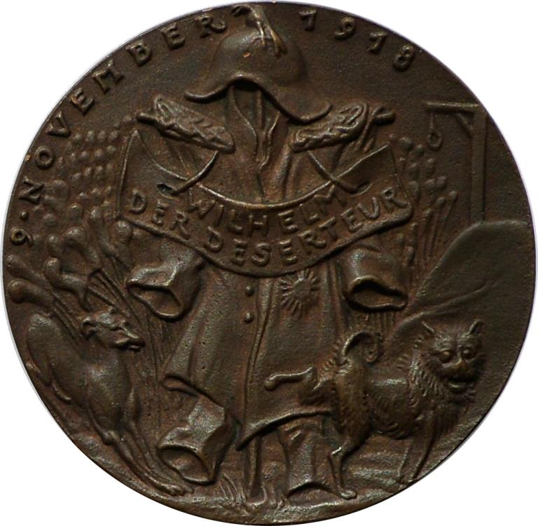 Wilhelm II as deserter, by K. Goetz | Tokens & Medals