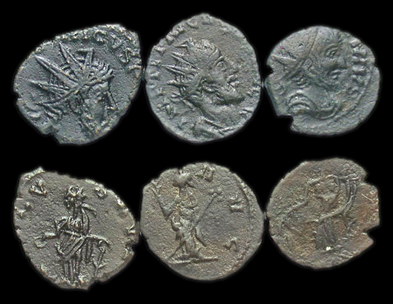 Tetricus: Barbarous Radiates, Lot of three | Roman Imperial Coins