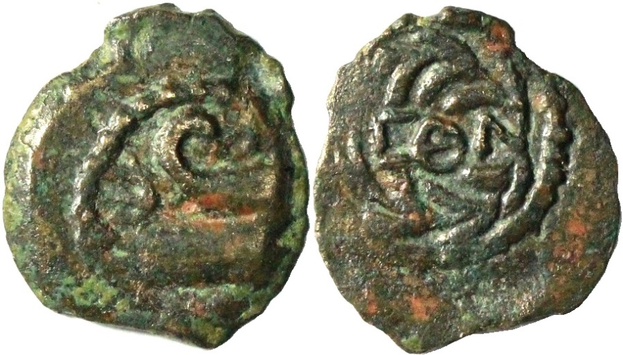 A bronze prutah of Herod Archelaus, mint of Jerusalem | Greek Coins