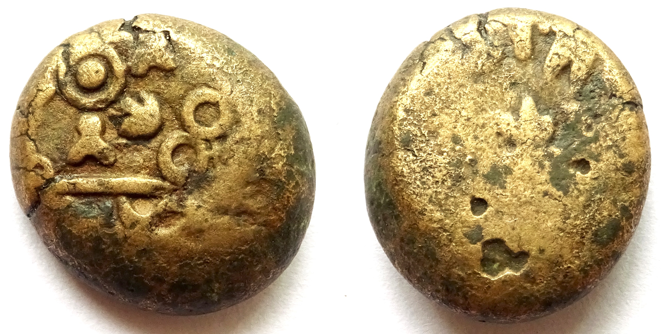 INDIA, SATAVAHANA: Sri Sati bronze coin. Tapti Valley. Rare. | Ancient ...