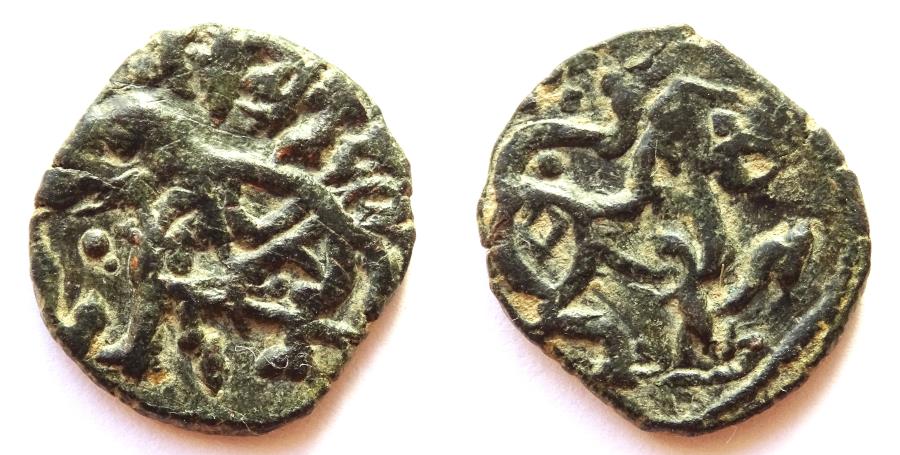 INDIA, HINDU SHAHI: Samanta Deva copper jital. Scarce. | Ancient ...