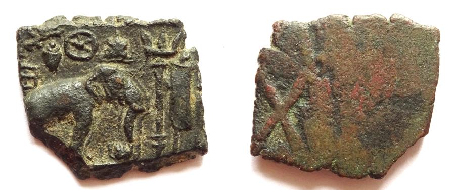 INDIA, PANDYA: Sangam Age copper coin. RR and SUPERB. | Ancient Eastern ...