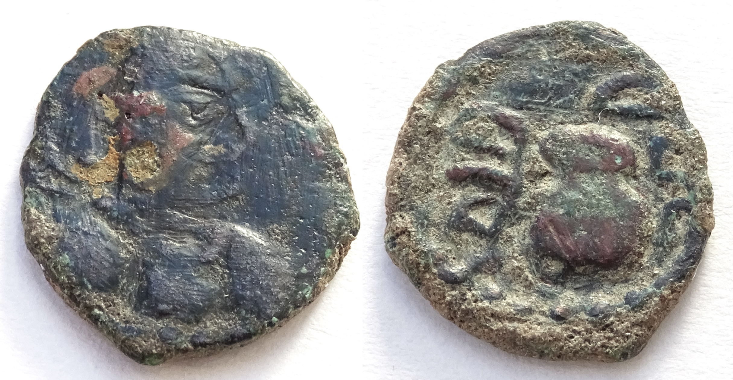 INDIA, ALCHON HUNS: Khingila copper coin. Göbl 54. Rare. | Ancient ...