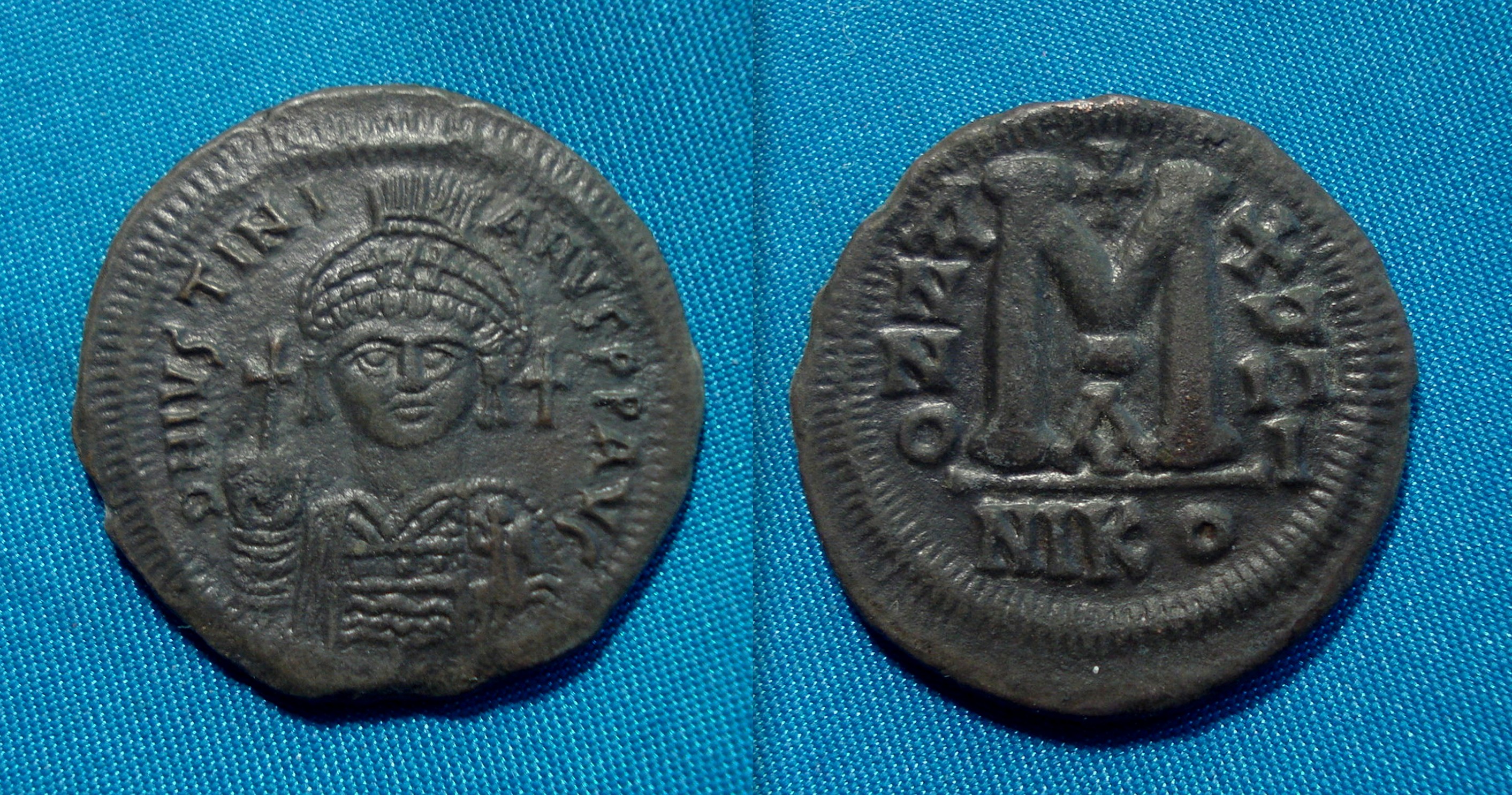 Justinian I AE36mm Follis Nicomedia | Byzantine Coins