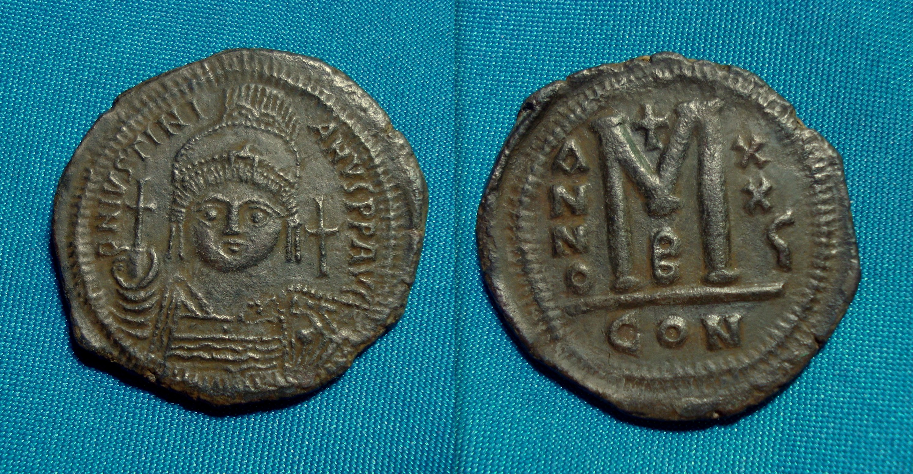 Justinian I AE37mm Follis Constantinople | Byzantine Coins