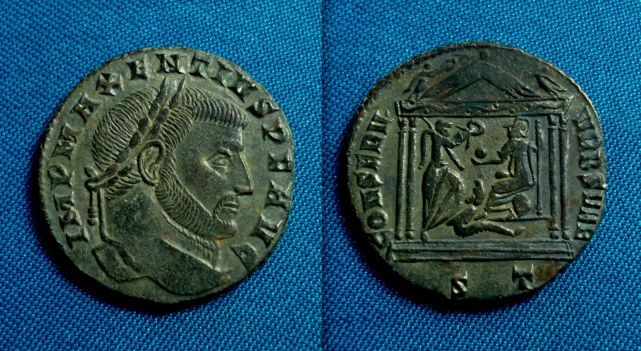 Maxentius AE25 Follis Ticinum RARE | Roman Imperial Coins