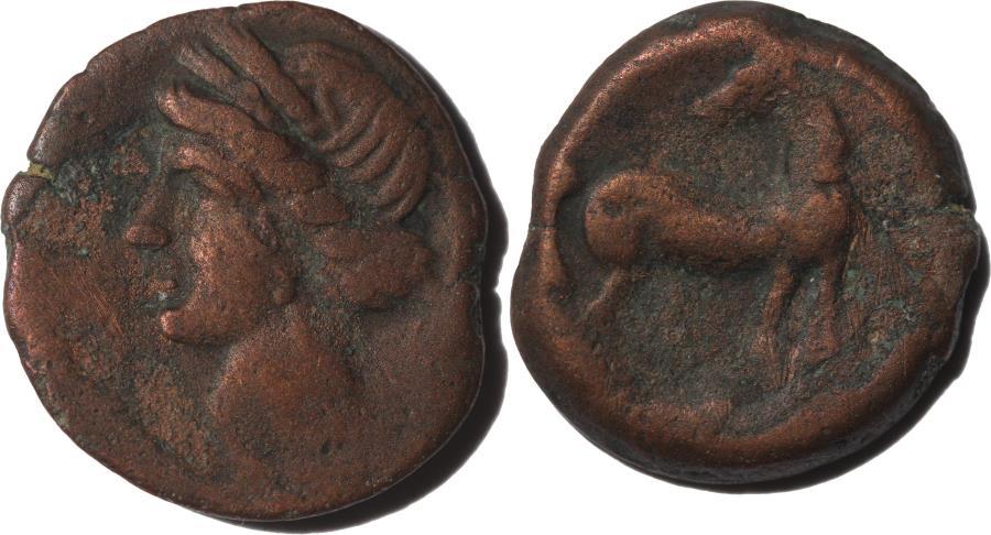 Carthage, time of Second Punic War, 218-201 BCE | Greek Coins