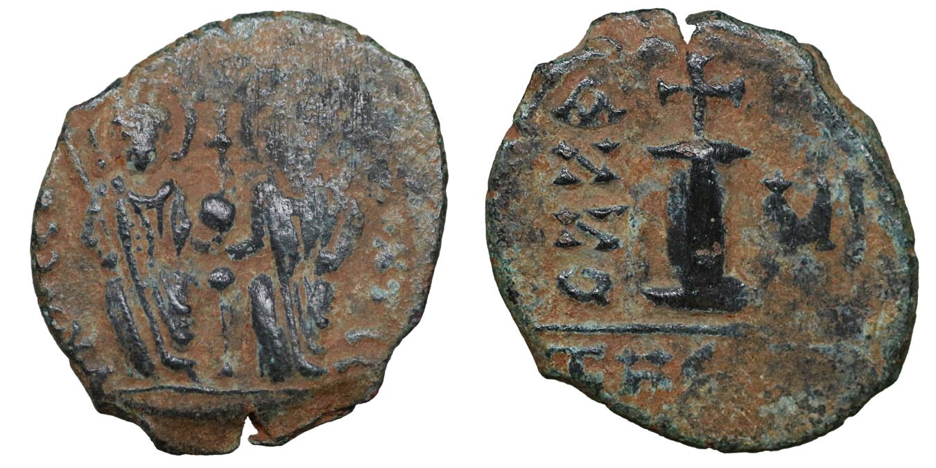 Justin II (565-578) Æ 10 Nummi VF+ | Byzantine Coins