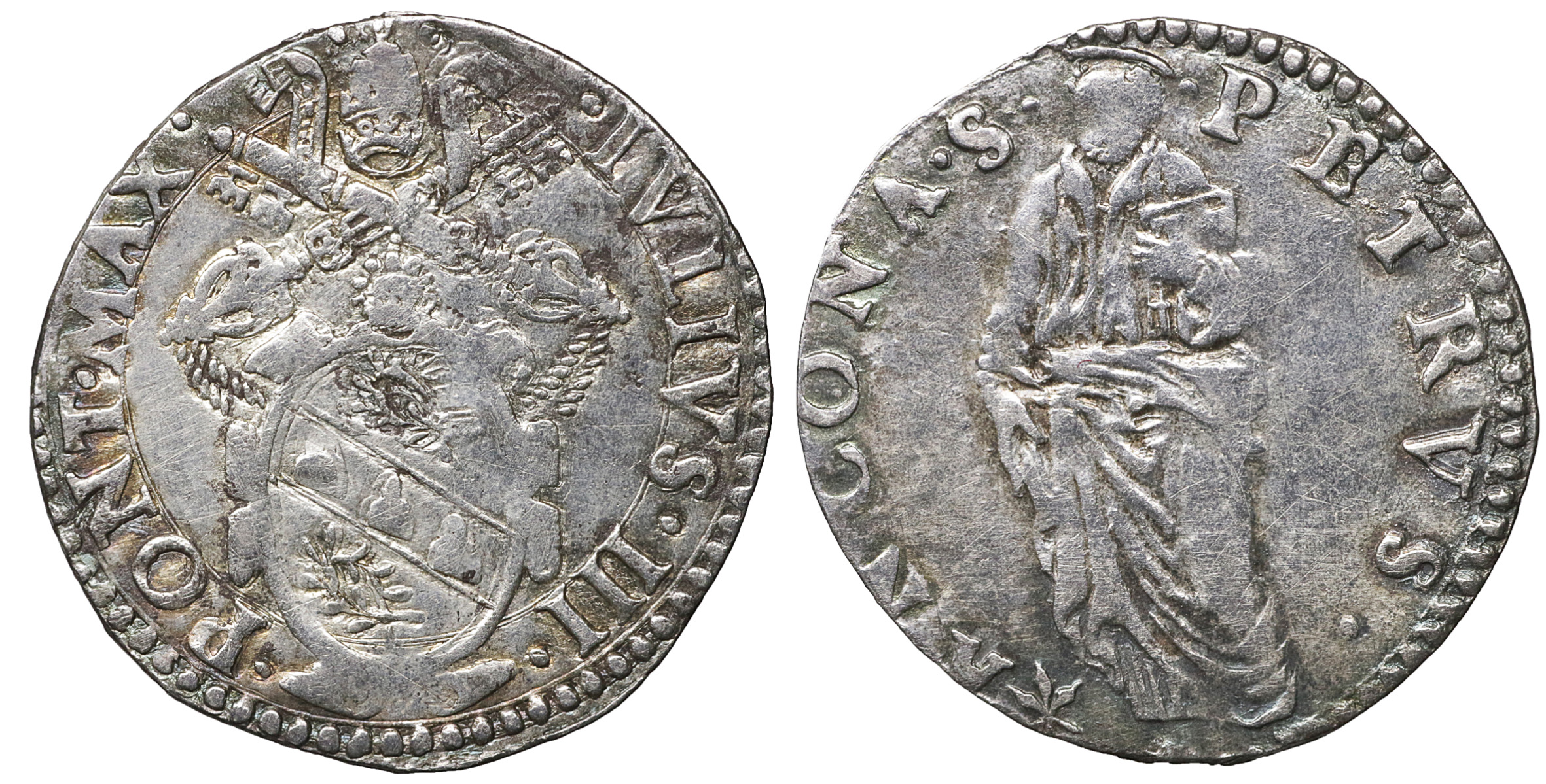 Papal States Ancona Julius III 1550-1555 Giulio VF+ Rare | European Coins