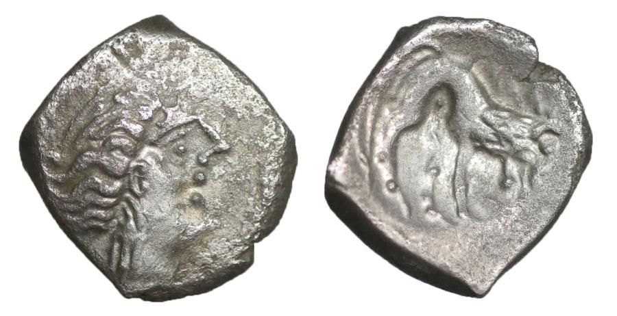 Cisalpine Gaul Insubres Silver Drachm 2nd century BC Rare VFXF