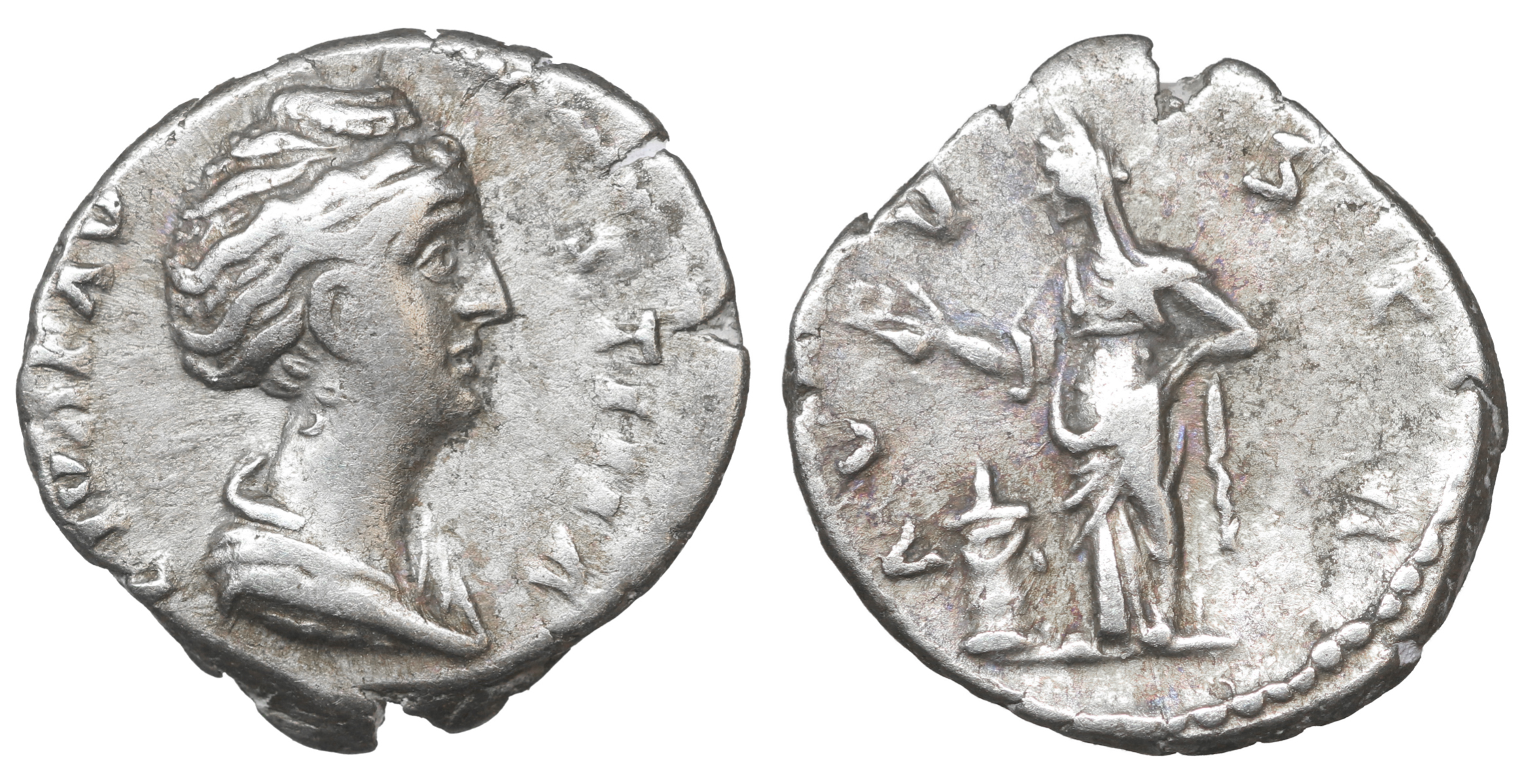Faustina I wife of Antoninus Pius AD 141 Rome Denarius | Roman Imperial ...