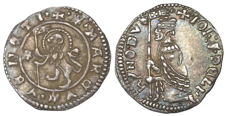 Italy Venice Giovanni Dolfin 1356-1361 AR soldino XF Iridescent toning