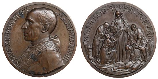 Papal States Pius XII 1939-1958. AE44 Medal 29-06-1941 N° 397 specimens ...