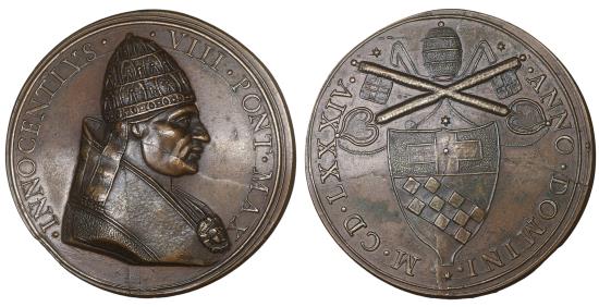 Innocent VIII 1484-1492 Posthumous Medal 1650 AD circa R2 UNC