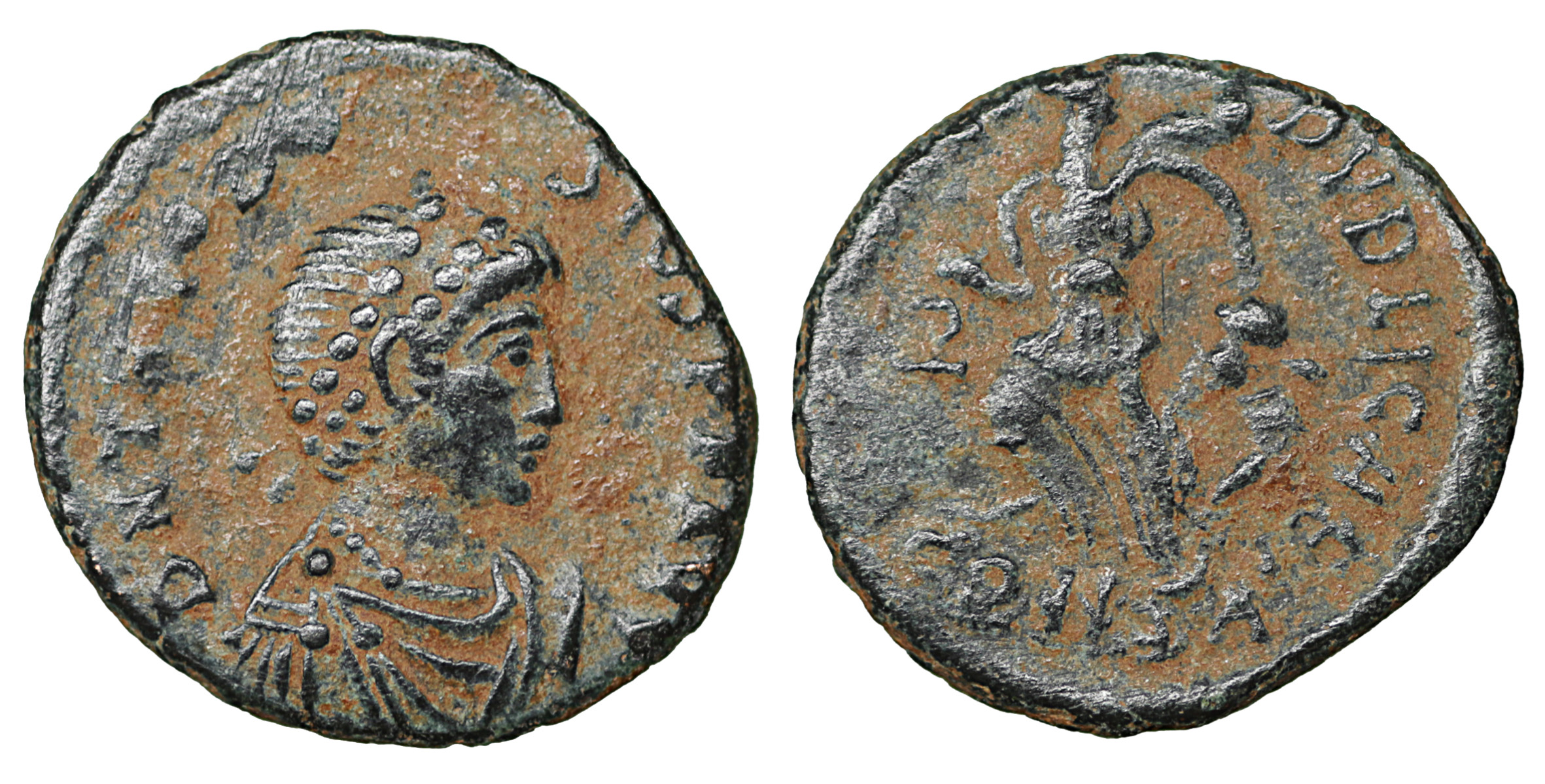 Theodosius I 379-395 AD AE half-centenionalis VF+ | Roman Imperial Coins