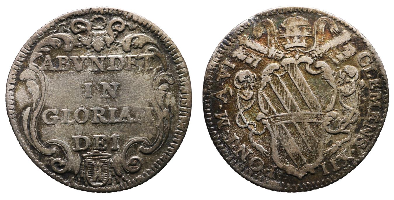 Papal States Clement XII 1730-1740 Giulio Abundent in Gloriam Dei R2 UNC