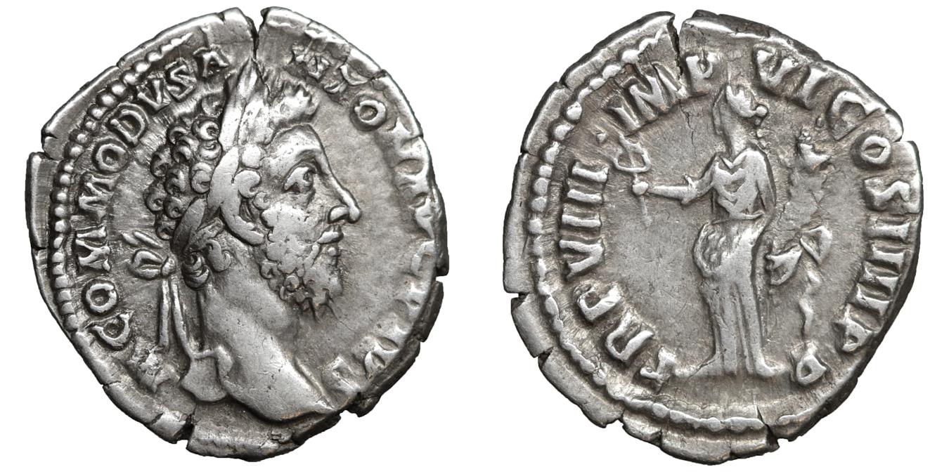 Commodus AR Denarius. Rome, AD 183. Felicitas | Roman Imperial Coins