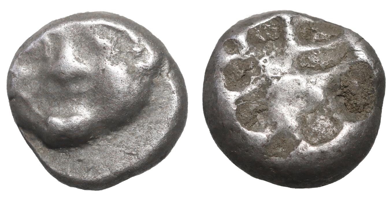 MYSIA Parion 500-475 BC AR Drachm / Gorgoneion | Greek Coins