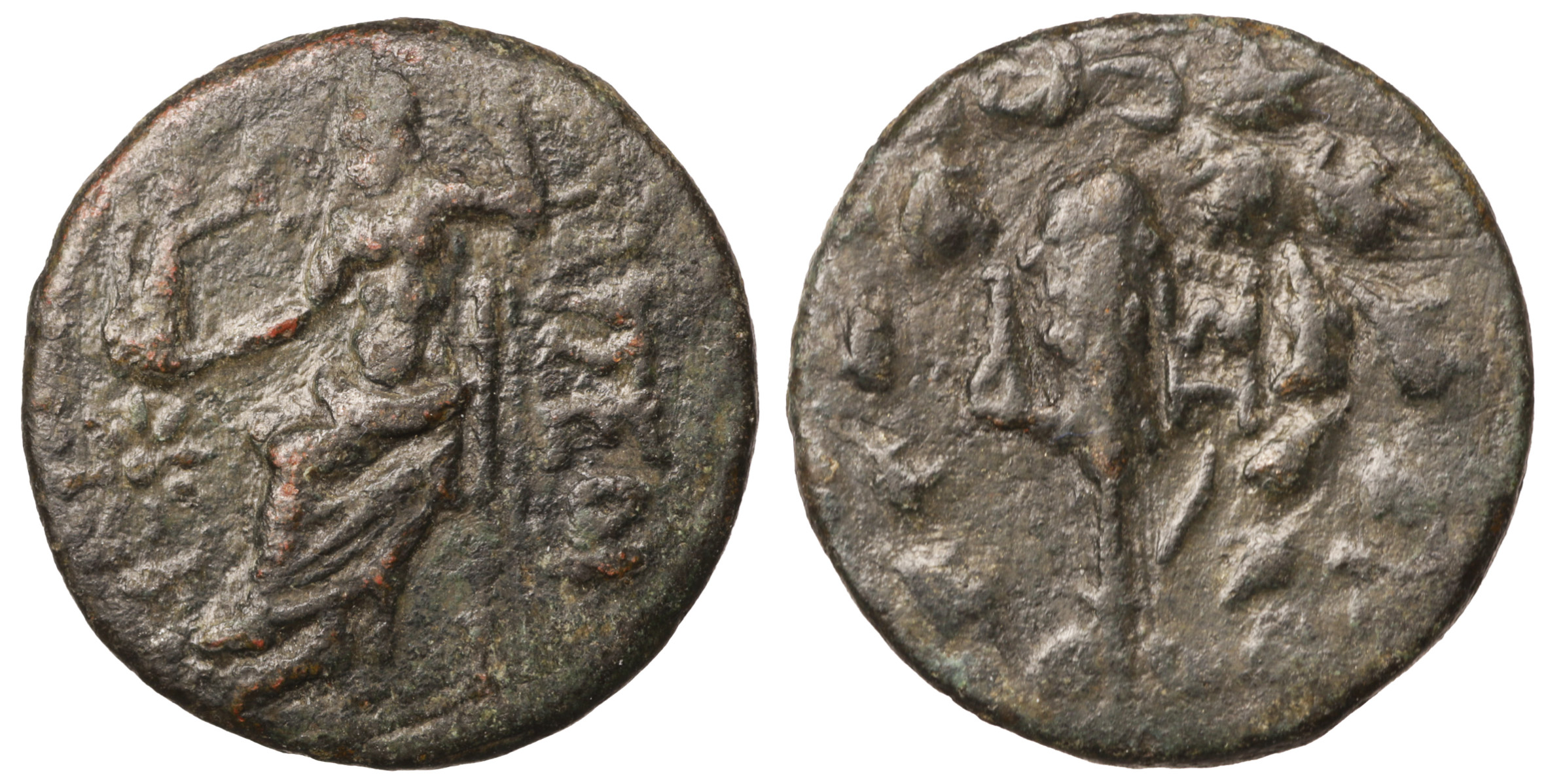 Cilicia, Tarsos Æ18. Circa 164-27 BC Zeus Club | Greek Coins