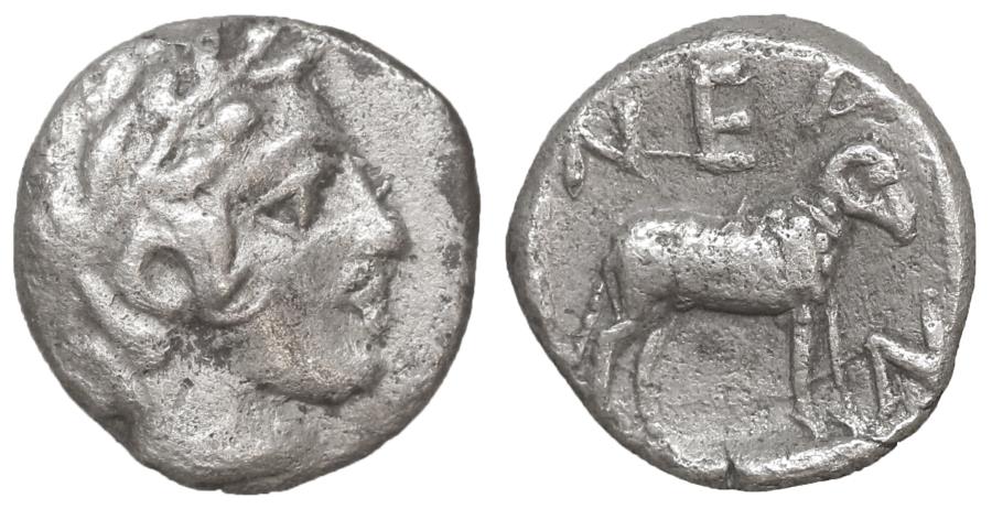 Troas Neandria 500 BC Obol XF+ Apollo Ram | Greek Coins