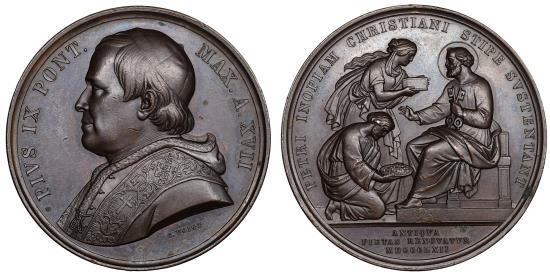 Papal States. Pius IX (1846-1878) Medal 29-06-1862. Rare. XF+