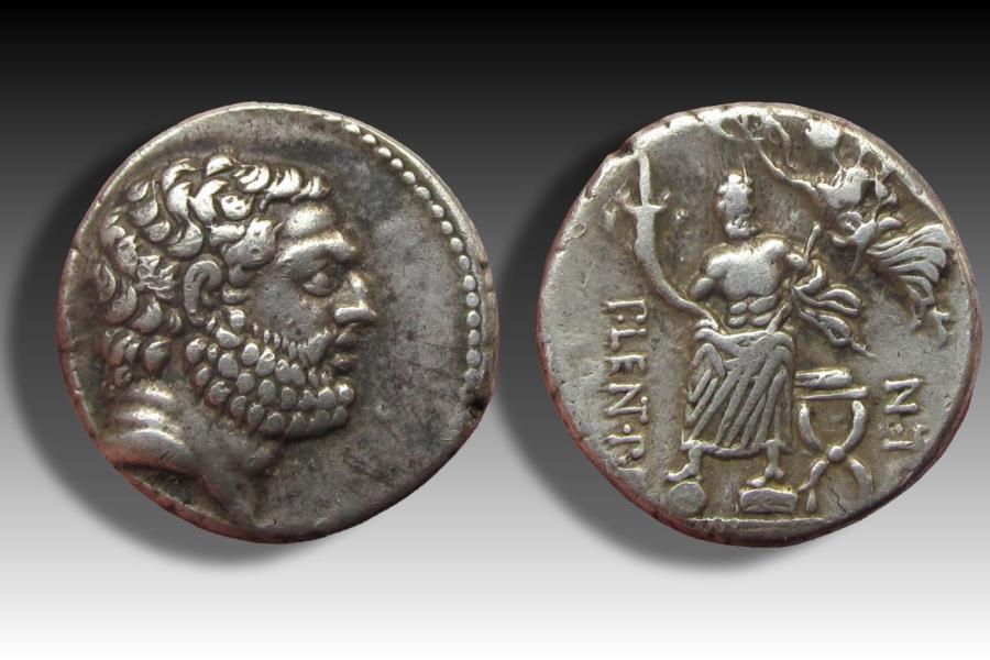AR denarius, Publius Cornelius Lentulus P. f. L. n. Spinther, Rome 74 B ...