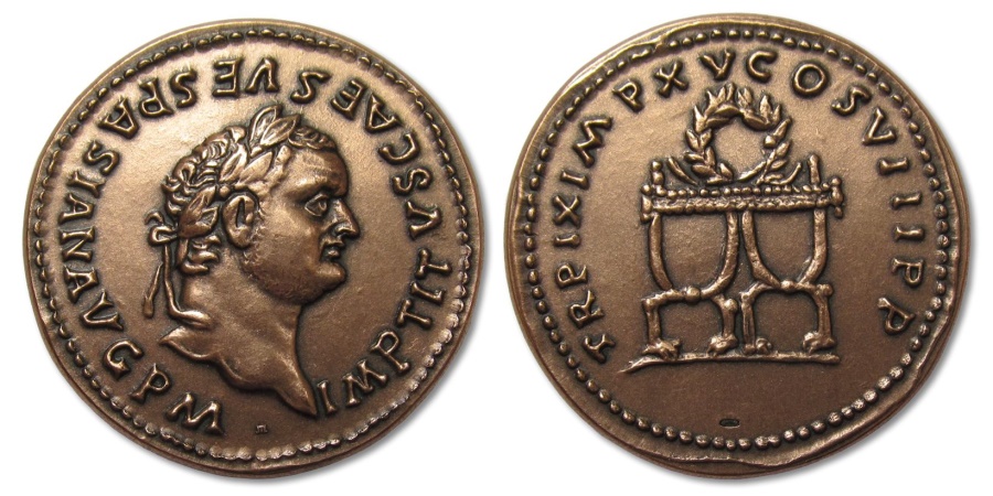 France 5th Republic: large copper medal Roman emperor TITUS | Tokens ...