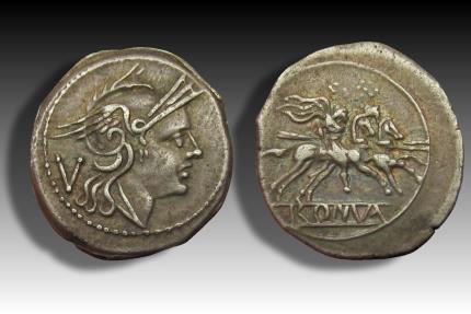 AR quinarius anonymous issue, Rome 211-200 B.C.- beauty & from old ...