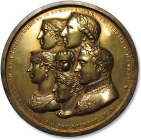 1811 A.D. Gilded medal Napoleon: celebrating Napoleon and his family ...