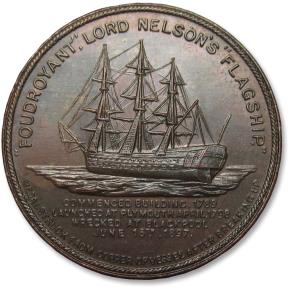 GREAT BRITAIN 37mm AE medal 1897 A.D. Vice-Admiral Horatio Nelson and ...